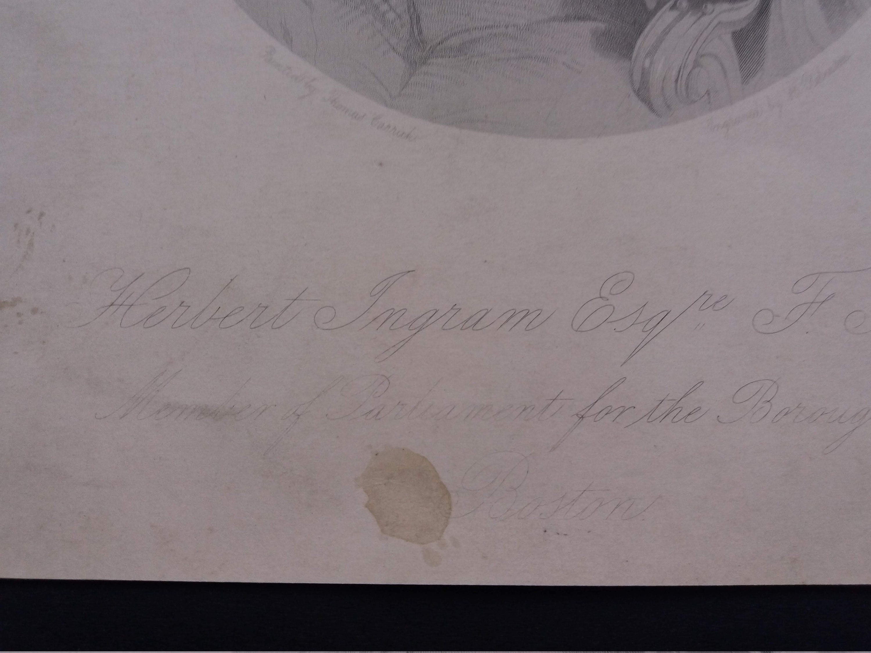 Rare Herbert Ingham Esq of Boston Two Artist Working Proofs Painted by ...