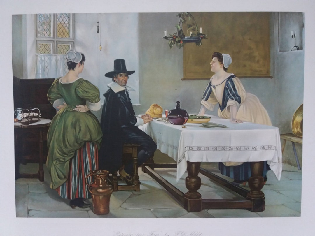 Genuine Vintage Lithograph of between Two Fires by - Etsy