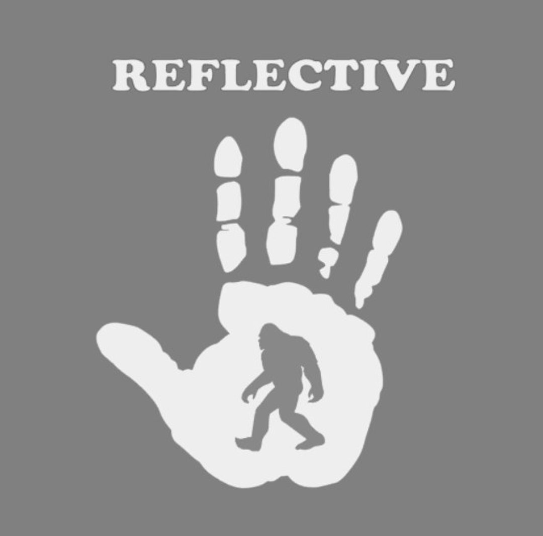REFLECTIVE Yeti Hand Decal Sticker - Etsy
