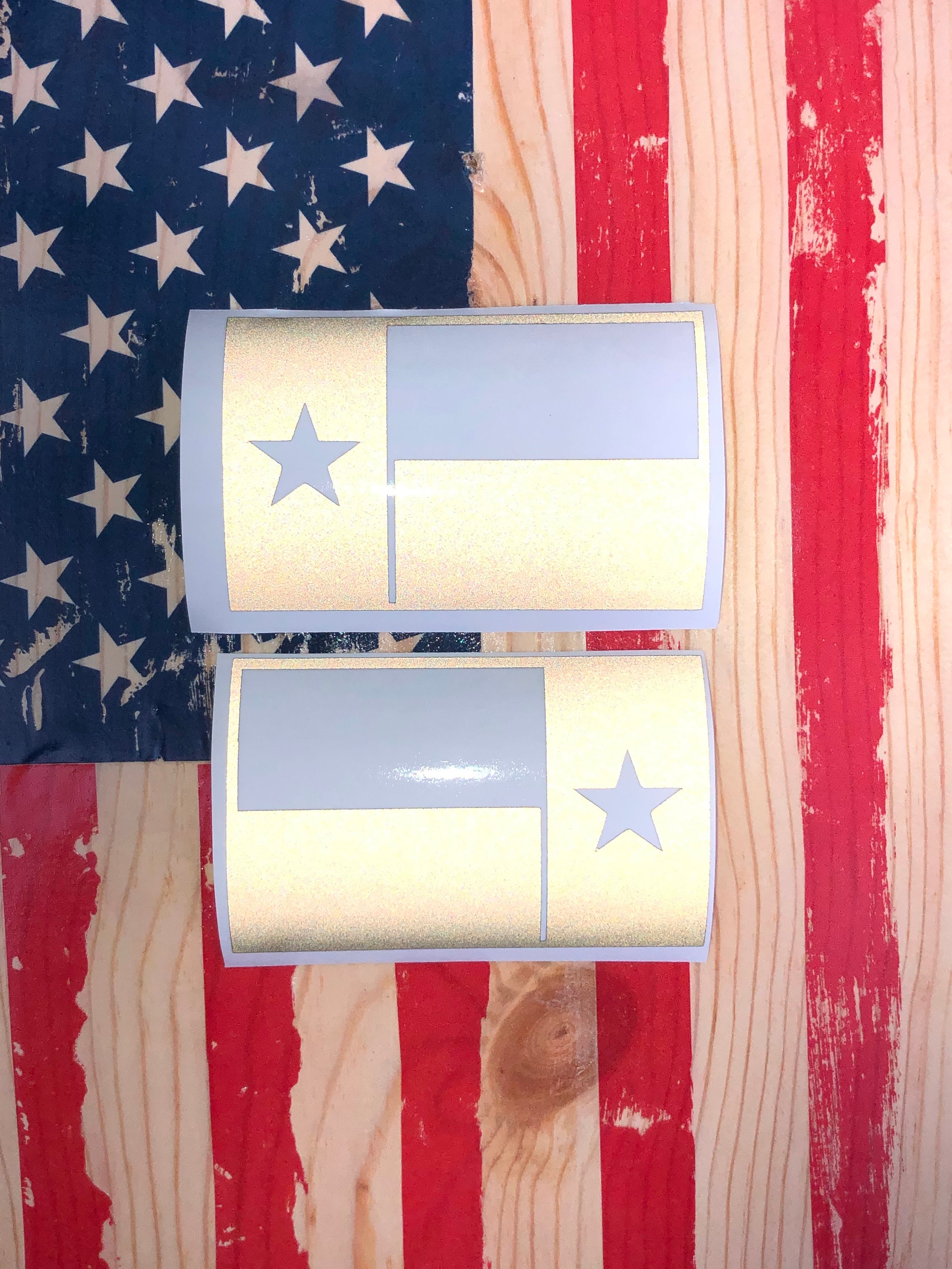Reflective Texas Flag Vinyl Sticker Decal | Etsy