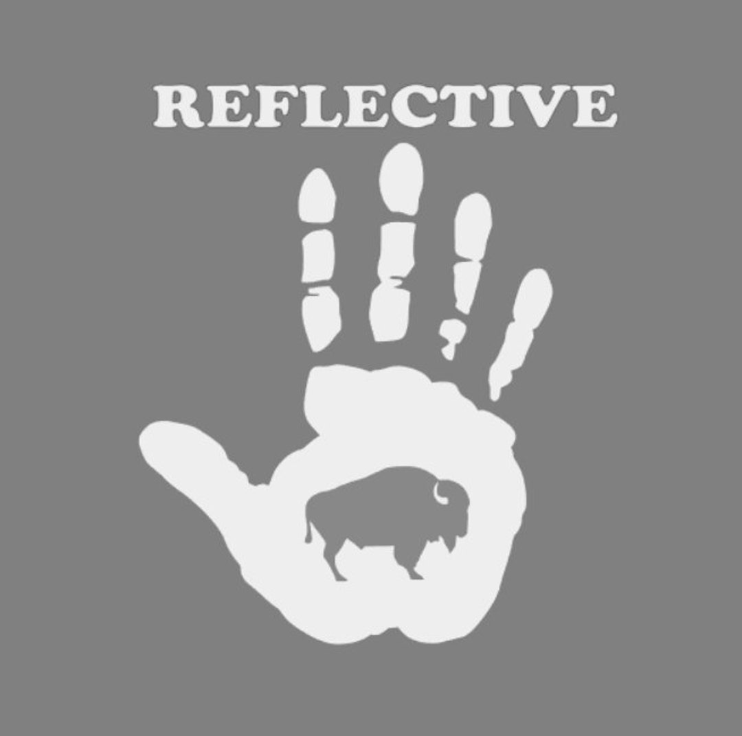 REFLECTIVE Bison Hand Decal Sticker - Etsy