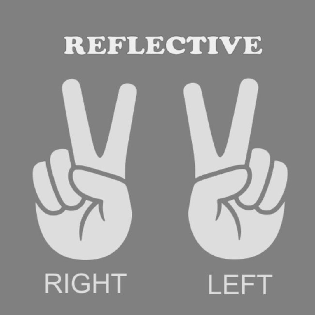 REFLECTIVE Peace Hand Decal Sticker - Etsy