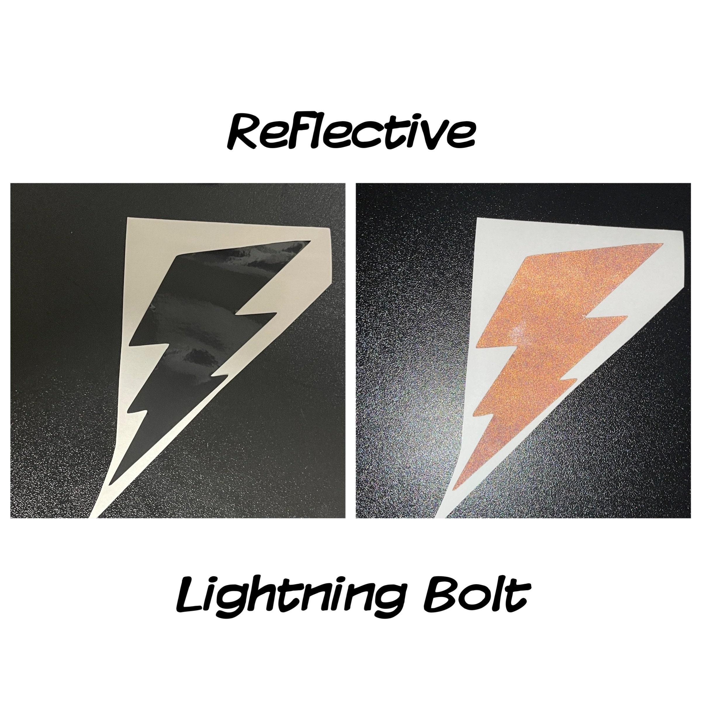 REFLECTIVE Lightning Bolt Vinyl Sticker Decal - Etsy