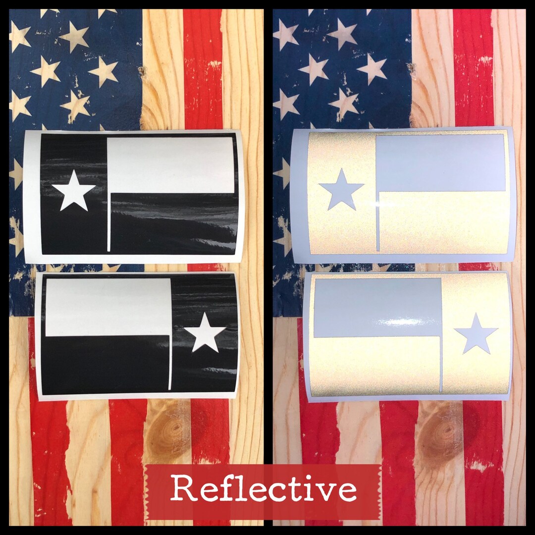 Reflective Texas Flag Vinyl Sticker Decal - Etsy