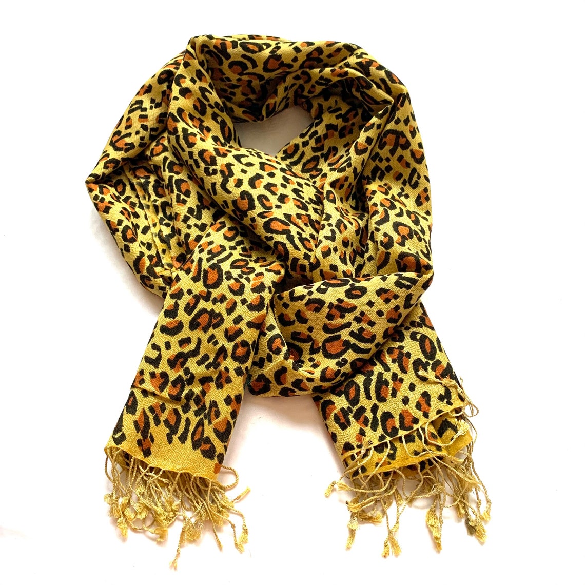 Leopard Print Reversible Silk-wool Scarf/shawl/wrap/stole - Etsy