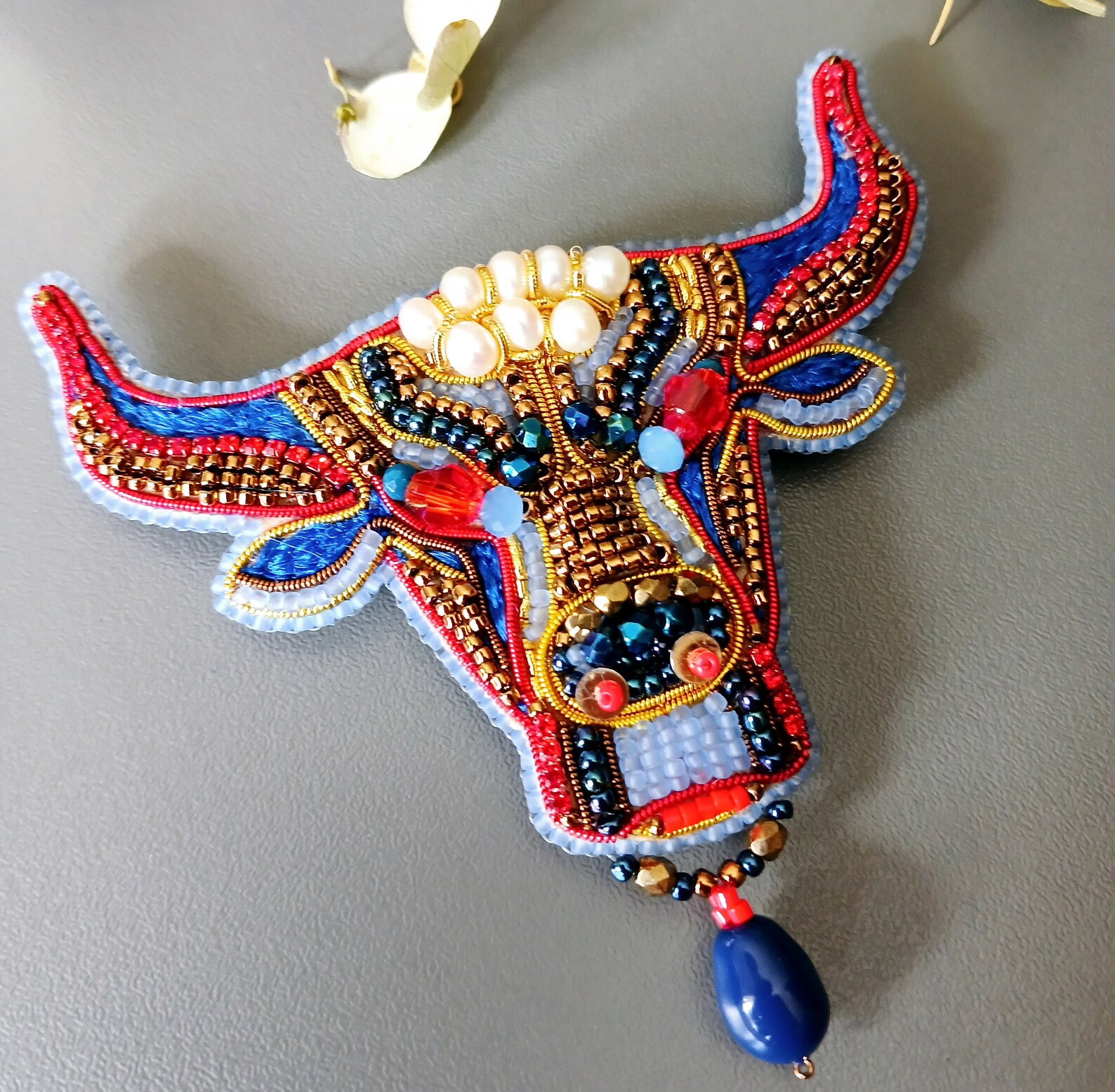 Cow Skull Art, Bull Skull, Bull Brooch, Zodiac Sign Brooch, Taurus Bull ...