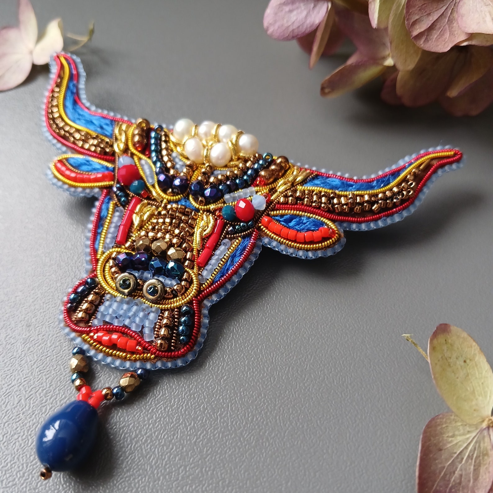 Cow Skull Art, Bull Skull, Bull Brooch, Zodiac Sign Brooch, Taurus Bull ...