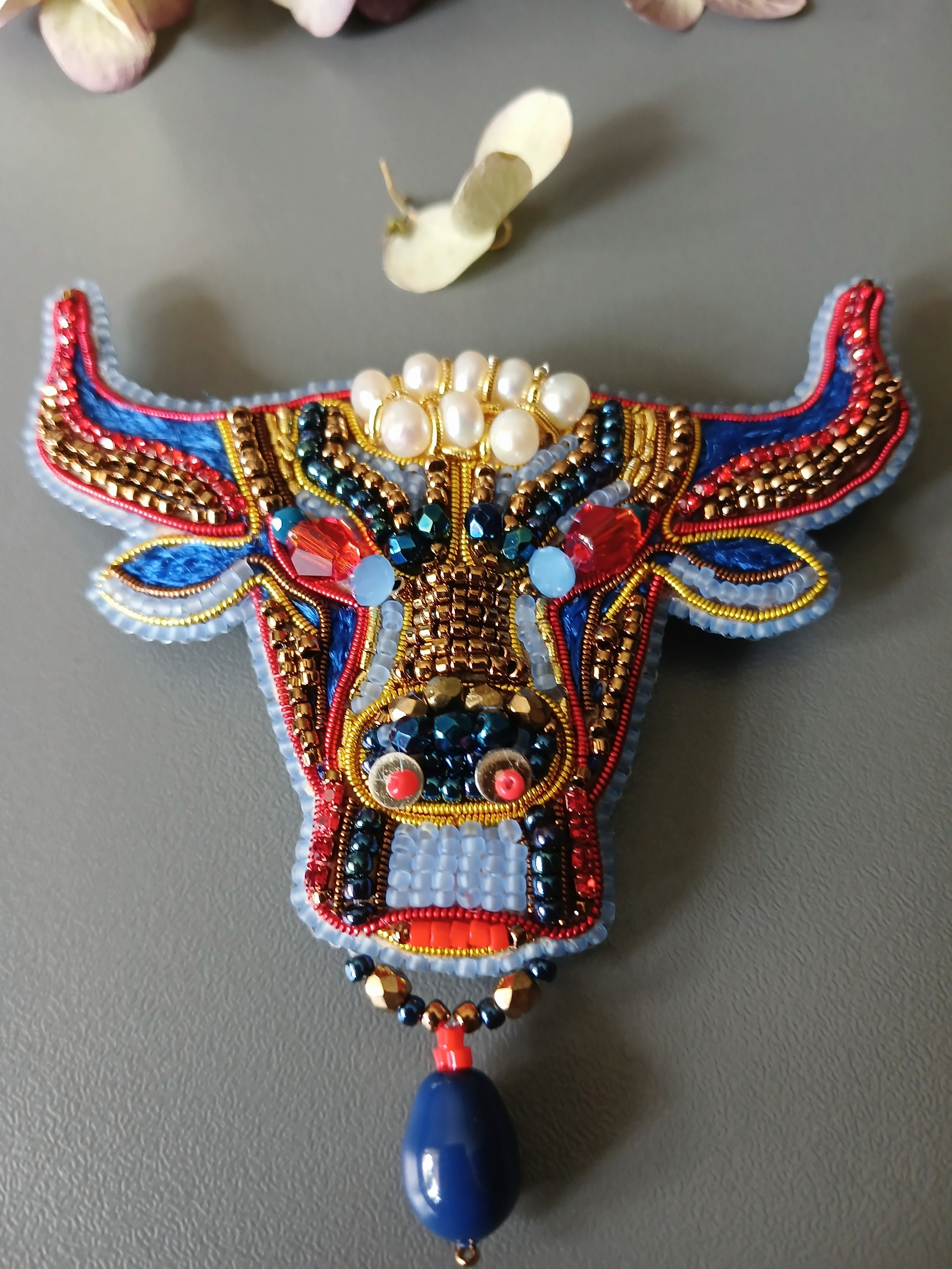 Cow Skull Art, Bull Skull, Bull Brooch, Zodiac Sign Brooch, Taurus Bull ...