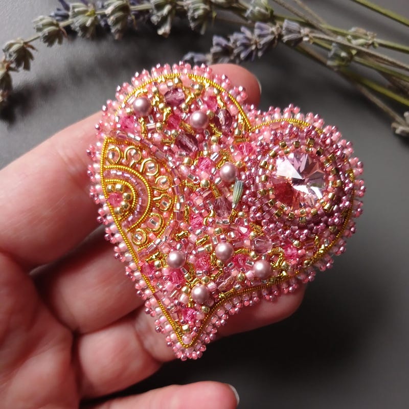 Heart Brooch - Etsy