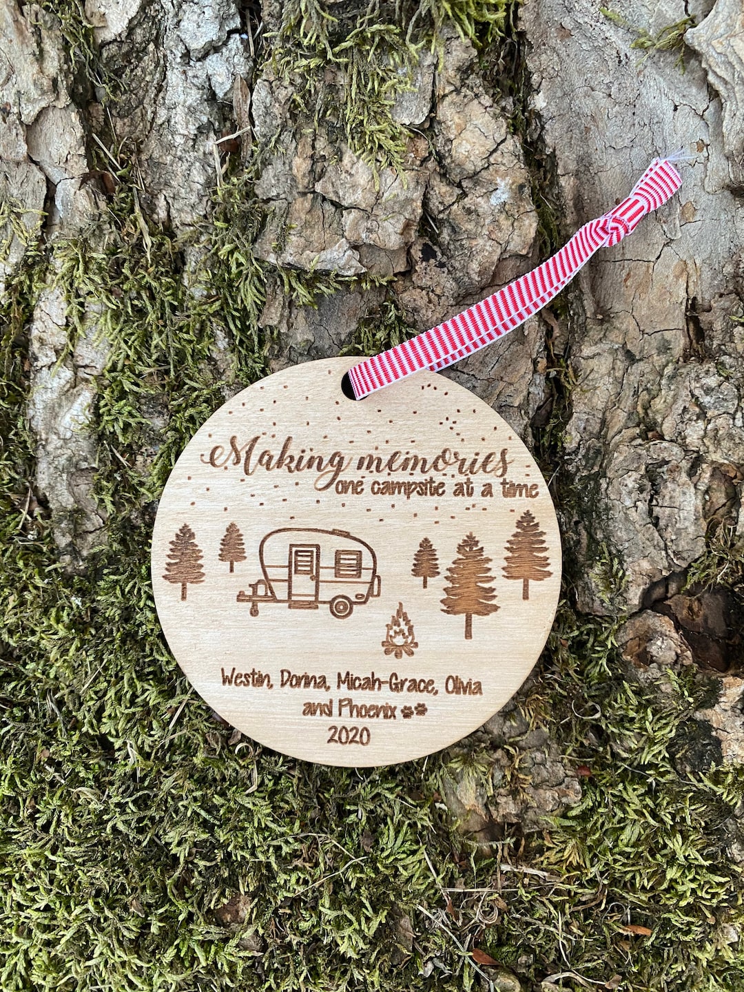 Personalized Camper Ornament: Engraved Campsite Travel Trailer Gift - Etsy