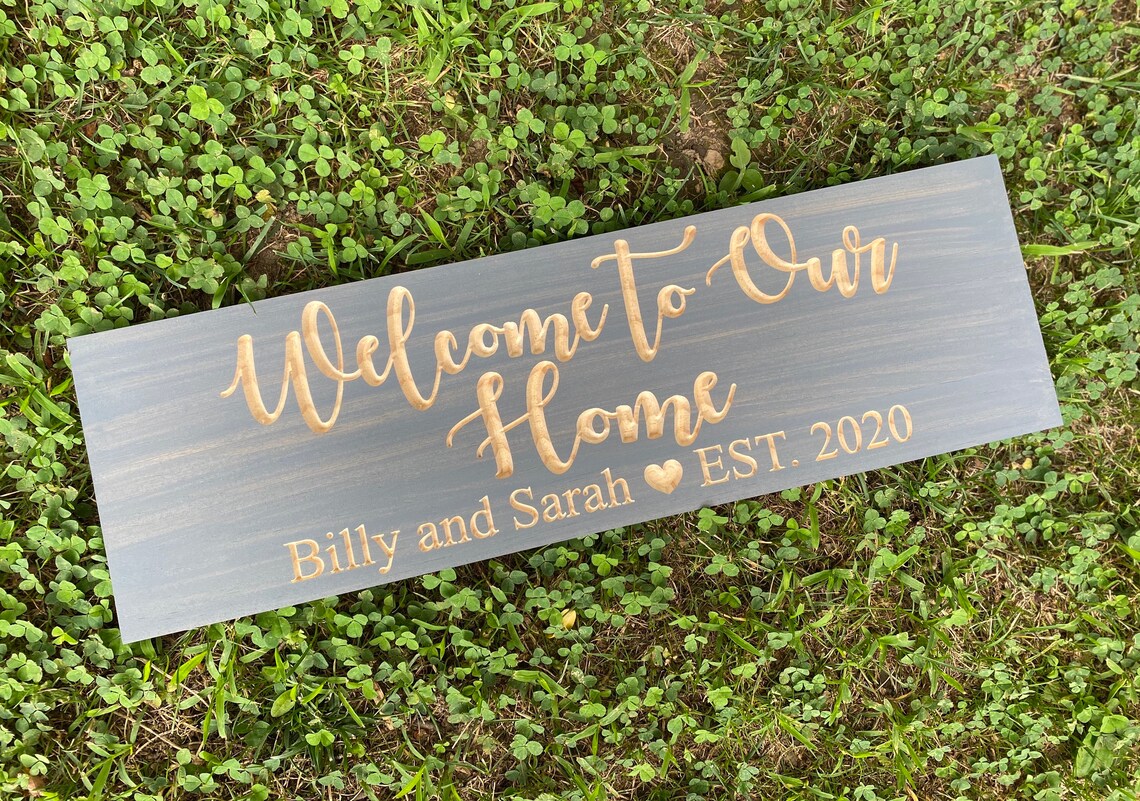 Welcome to Our Home Sign Gift for New Homeowners | Etsy