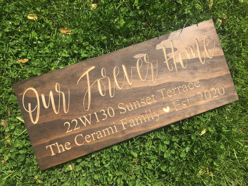Our Forever Home Family Sign Custom Wood Sign Housewarming | Etsy