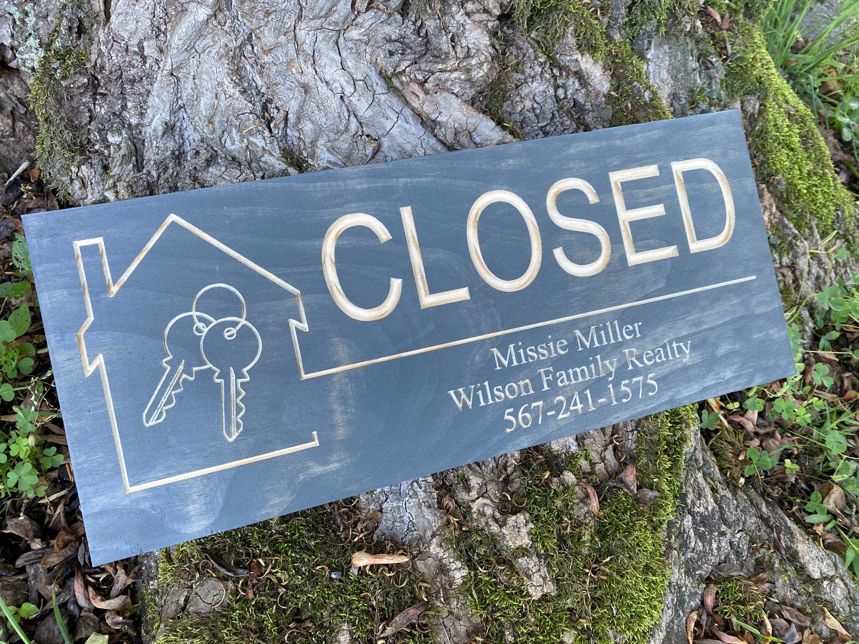 Closed Realtor Sign Real Estate Closing Sign Closing Gift | Etsy