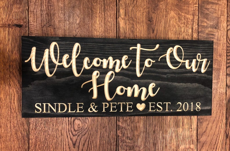 Welcome to Our Home Sign Gift for New Homeowners - Etsy