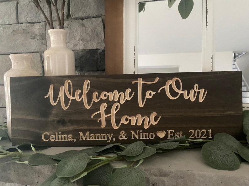 Welcome to Our Home Sign Gift for New Homeowners - Etsy