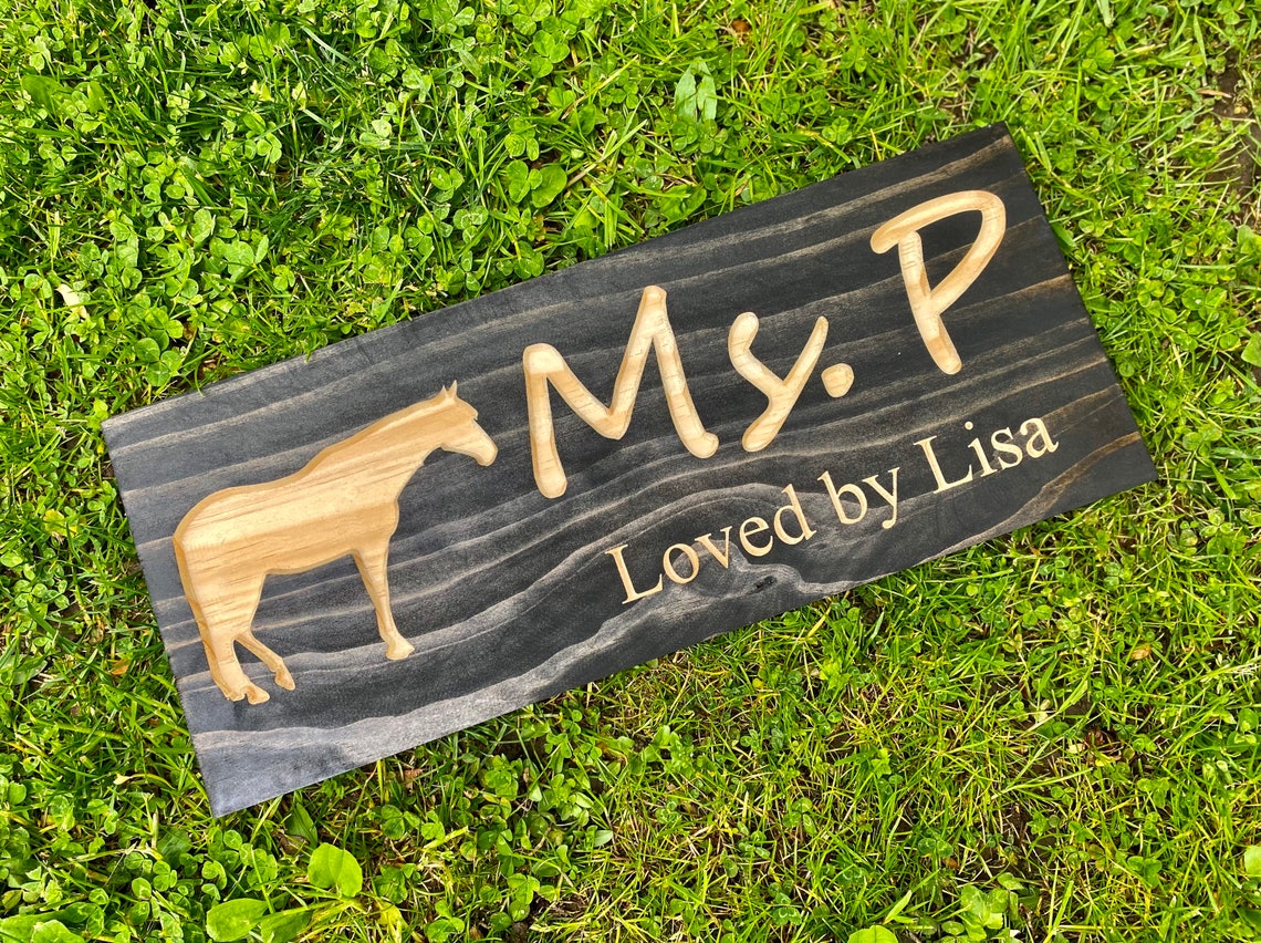 Horse Stall Sign Custom Horse Sign Horse Stall Equestrian | Etsy