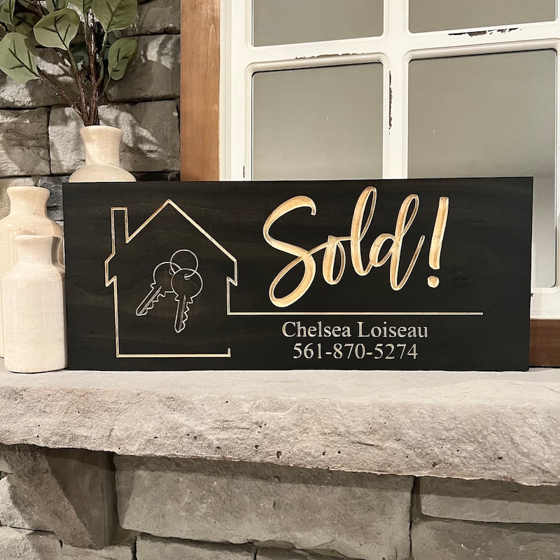 Realtor Sold Sign - Etsy