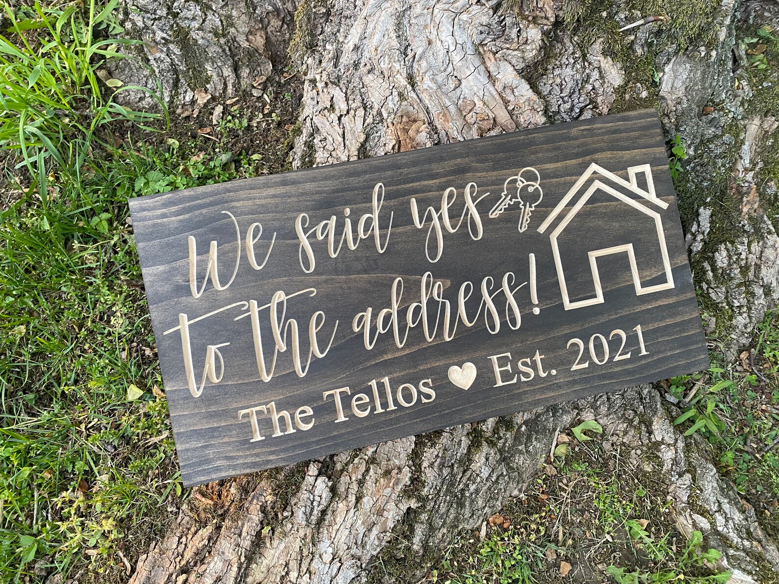 We Said Yes to the Address Custom Wood Sign Real Estate - Etsy