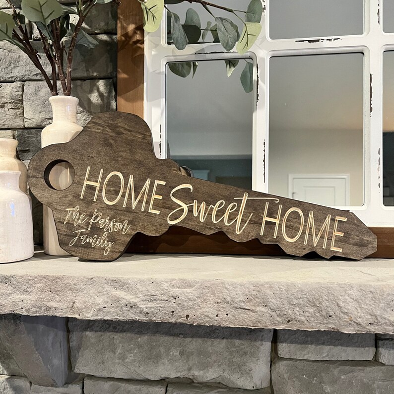Home Sweet Home Key Sign: Personalized Realtor Closing Gift - Etsy