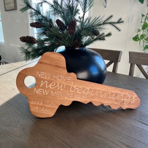 New Home New Beginnings New Memories Key Sign, Custom Wood Signs ...
