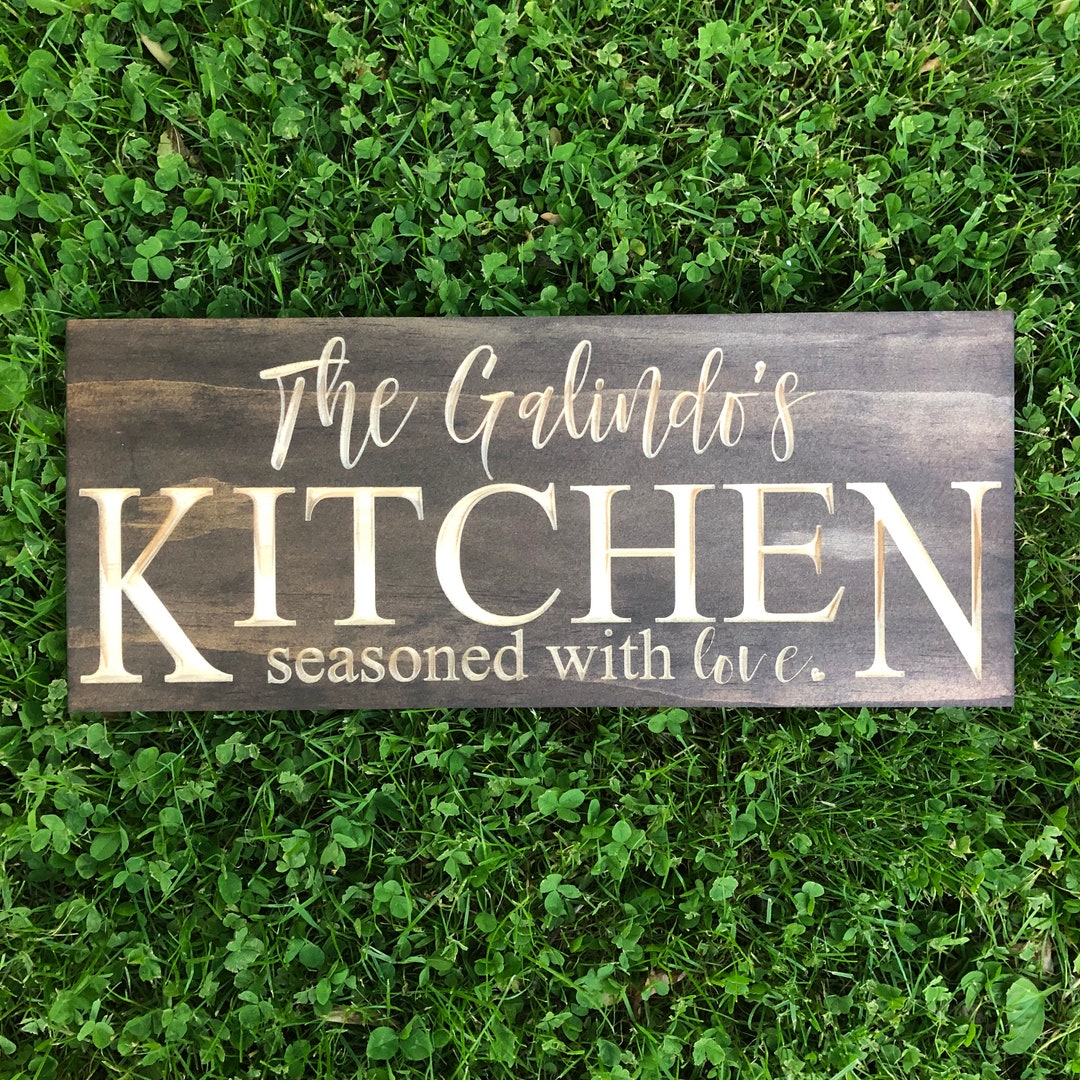 Kitchen Sign, Personalized, Home Decor, Housewarming Gift, Gift for Her ...