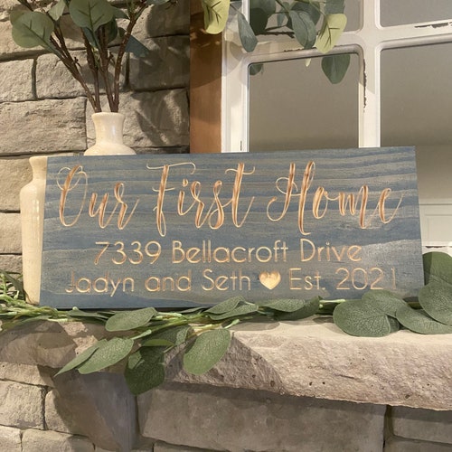Our First Home Sign - Etsy