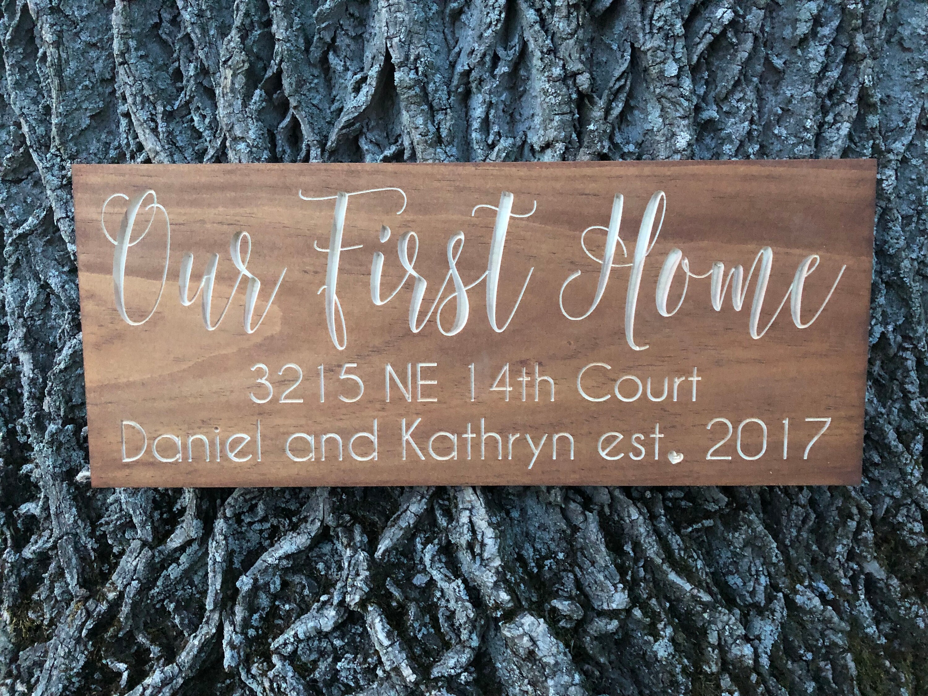 Our First Home New Home Gift Wood Sign Custom Sign Family - Etsy
