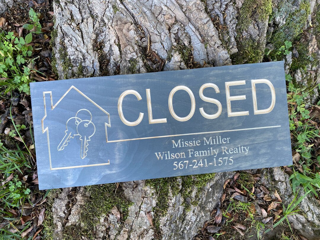 Closed Realtor Sign, Real Estate Closing Sign, Closing Gift, Custom ...