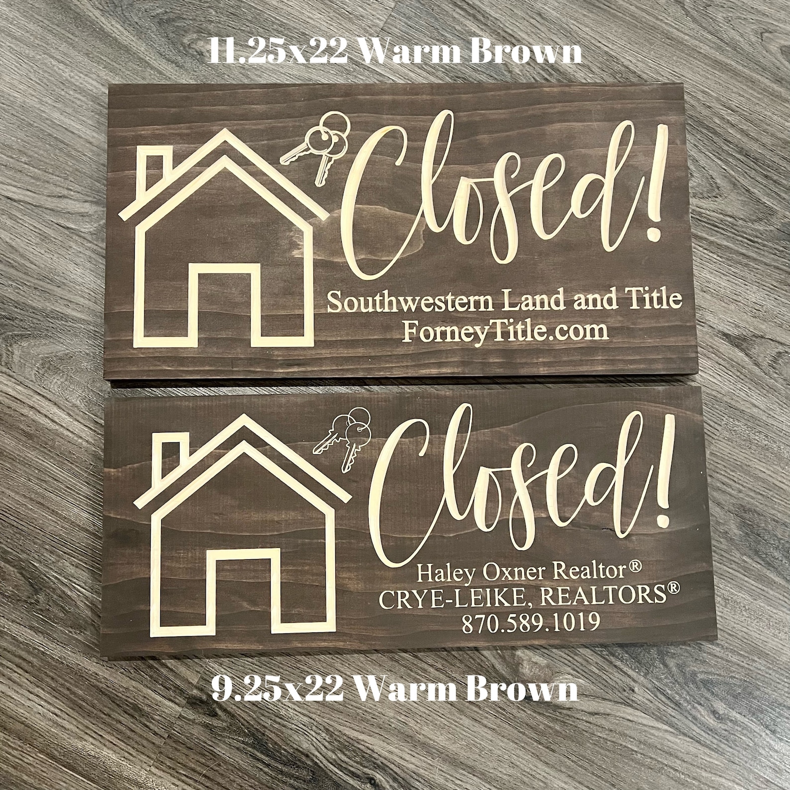 Custom Carved Wood Realtor Closing Sign: Real Estate Gift - Etsy