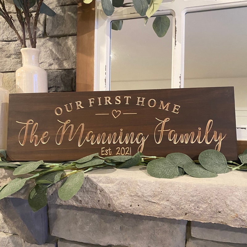 Our First Home Sign - Etsy