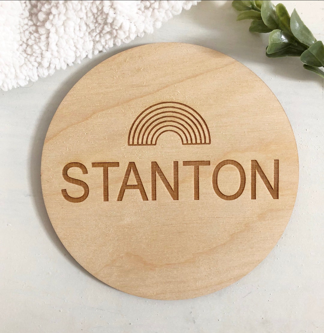 Rainbow Baby, Baby Name Disc, Hospital Announcement, Baby Shower ...