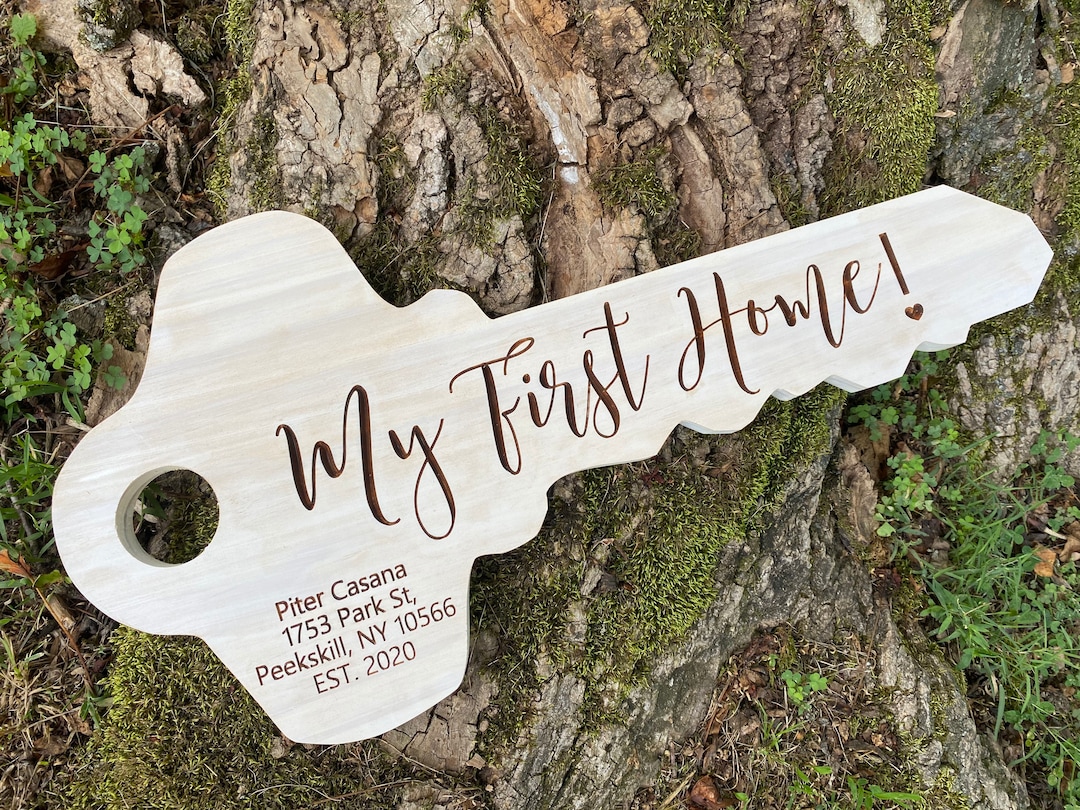 My First Home Key, Custom Wood Signs, Realtor Sign, Closing Gift ...