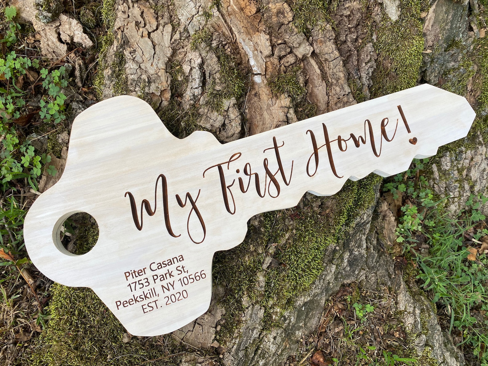 My First Home Key Sign: Custom Carved Wood, Realtor Closing Gift - Etsy