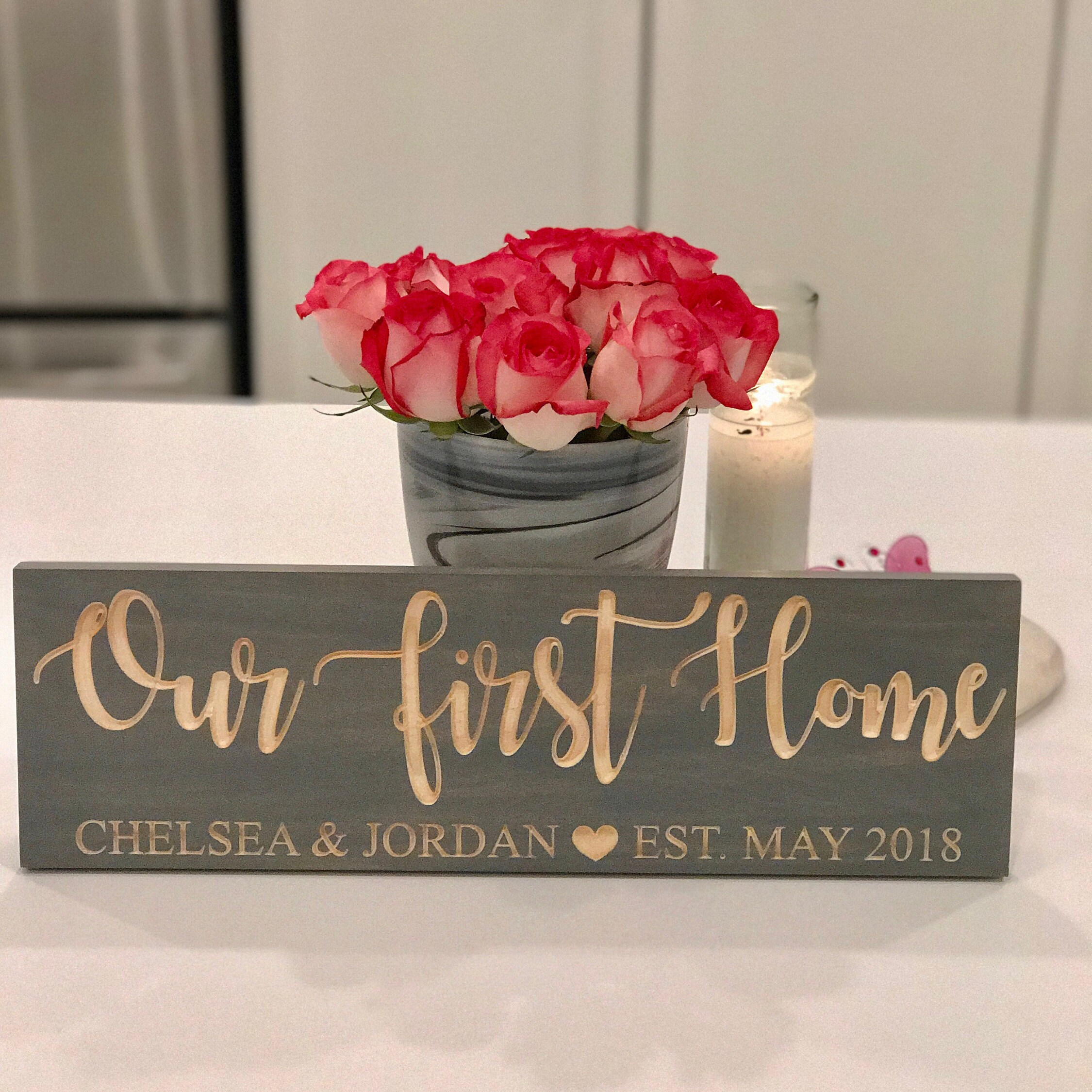 Our First Home Sign New Home Gift Custom Signs First Home | Etsy