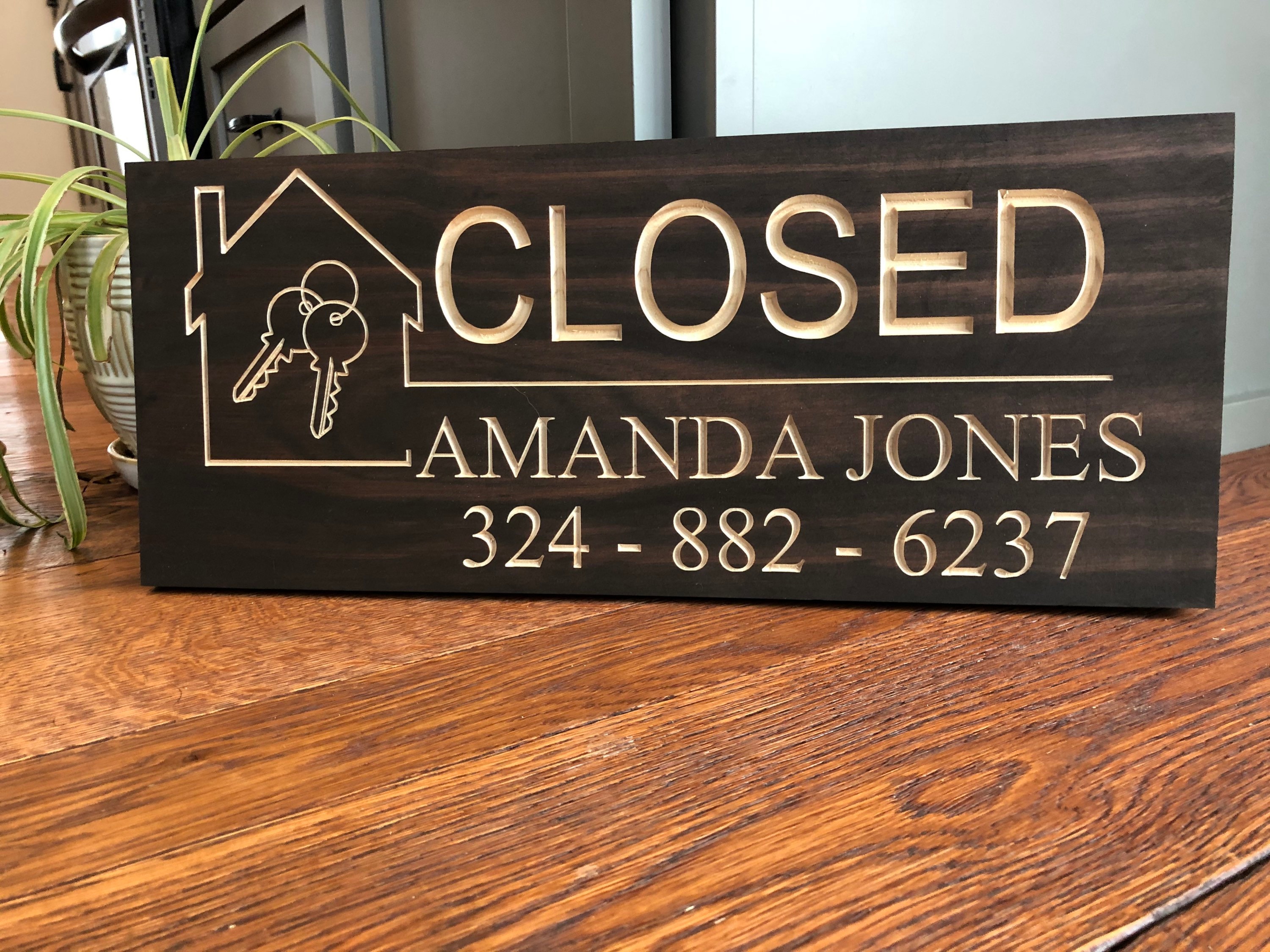 Closed Realtor Sign Real Estate Closing Sign Closing Gift | Etsy