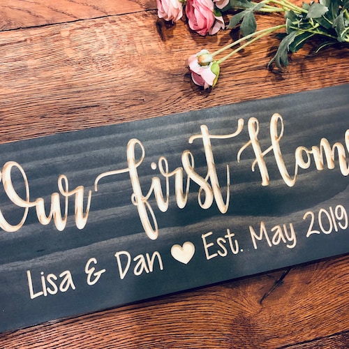 Our First Home Sign - Etsy