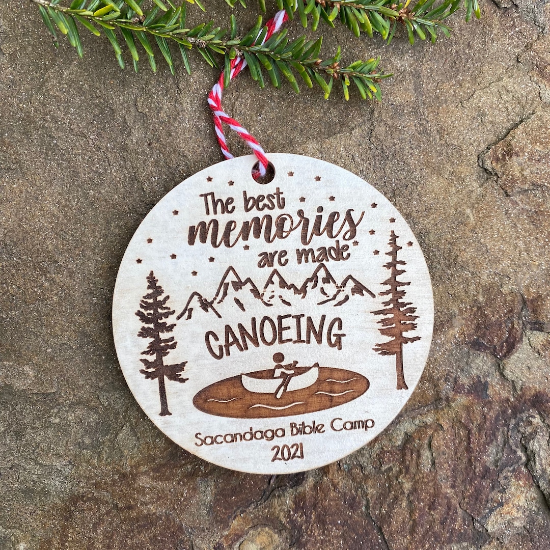 Personalized Canoeing Christmas Ornament: Engraved Outdoor Gift - Etsy