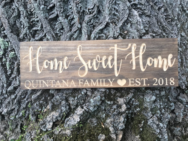 Home sweet home Custom Signs First home New home Closing | Etsy