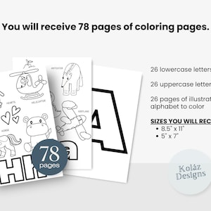 Printable ABC Coloring Book for Kids | 78 Pages of Fun Alphabet ...