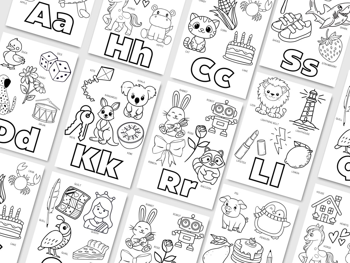 Printable ABC Coloring Book for Kids | 78 Pages of Fun Alphabet ...