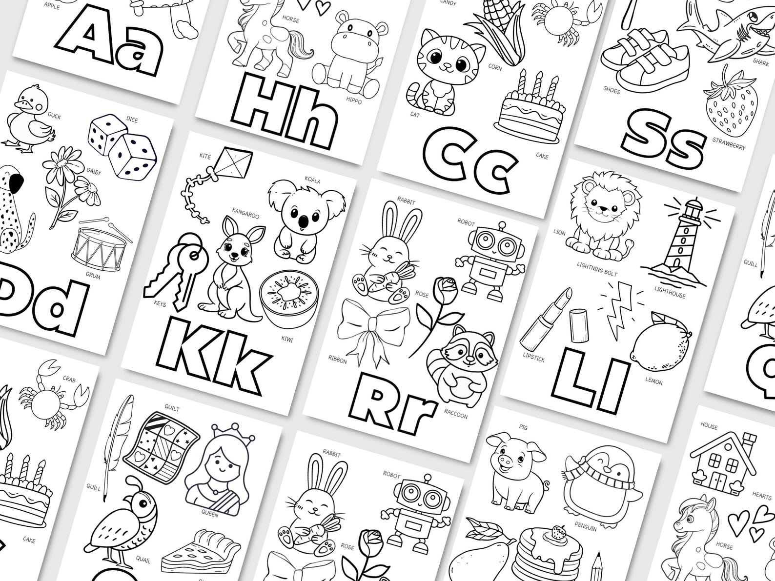 Printable ABC Coloring Book for Kids | 78 Pages of Fun Alphabet ...