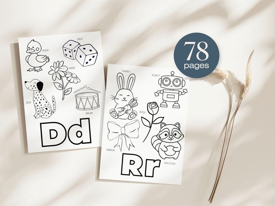Printable ABC Coloring Book for Kids | 78 Pages of Fun Alphabet ...