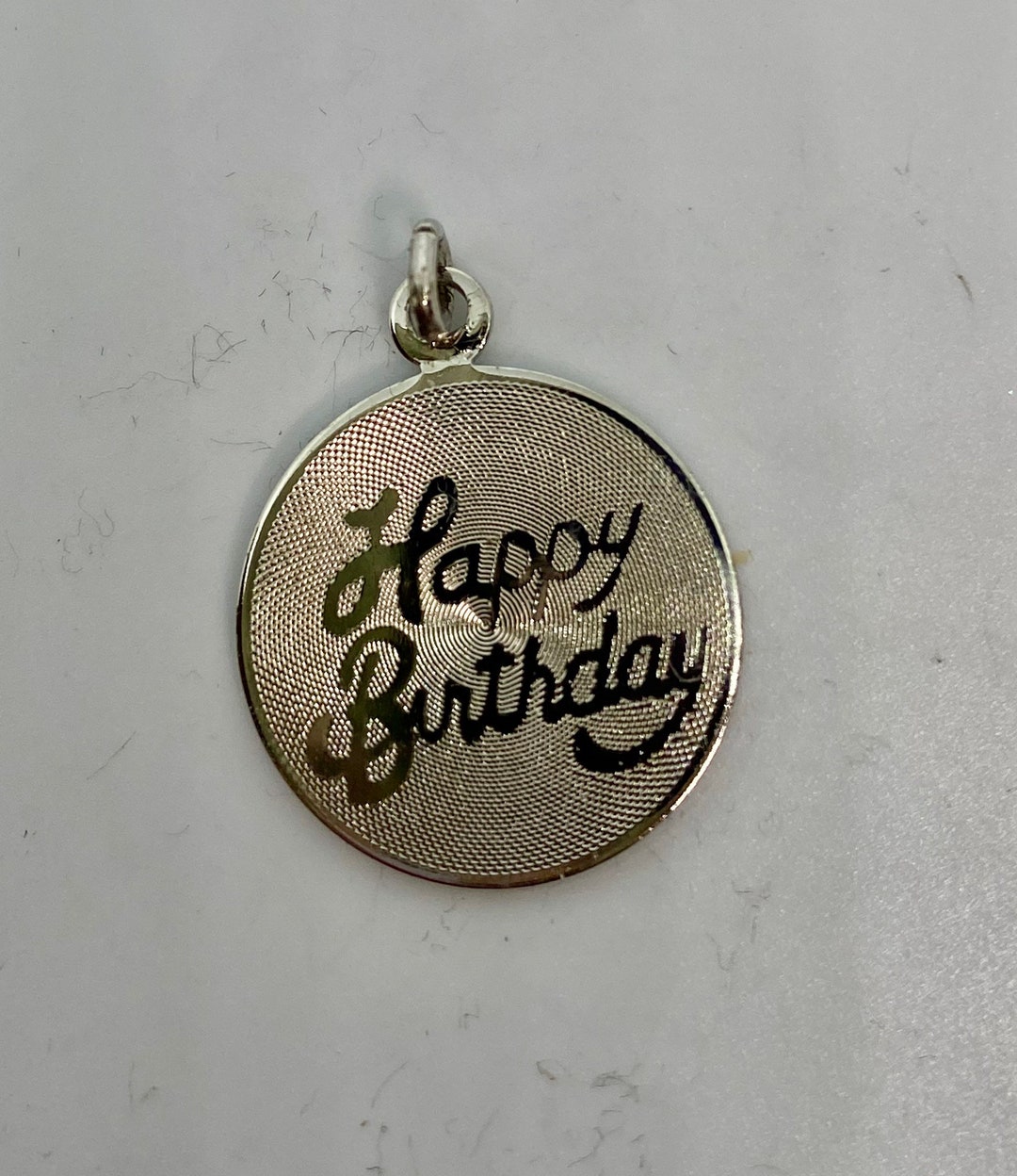 Vintage Sterling Happy Birthday Disc. - Etsy