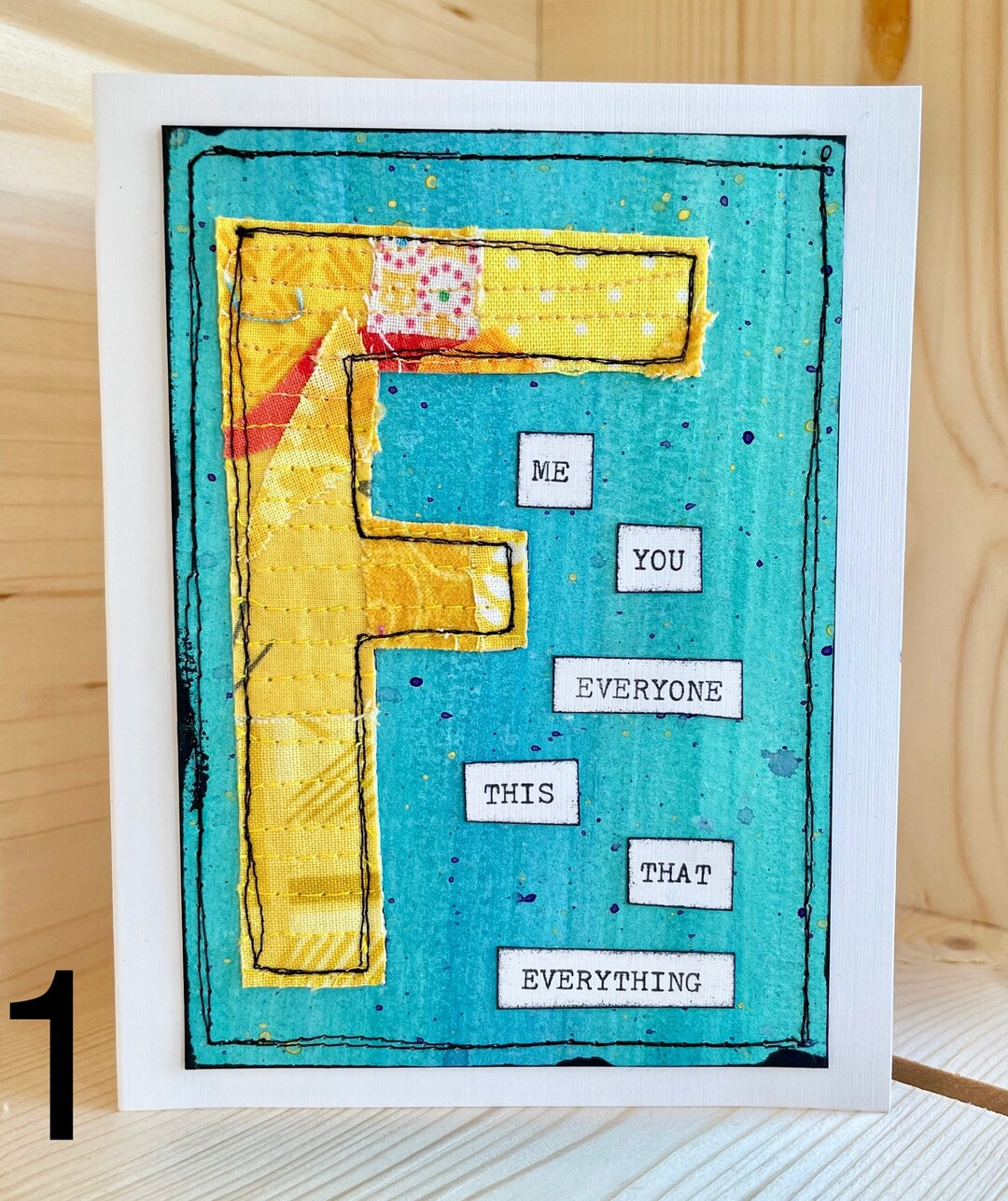 F Word Cards Handmade Cards Fabric Cards Greeting Cards - Etsy