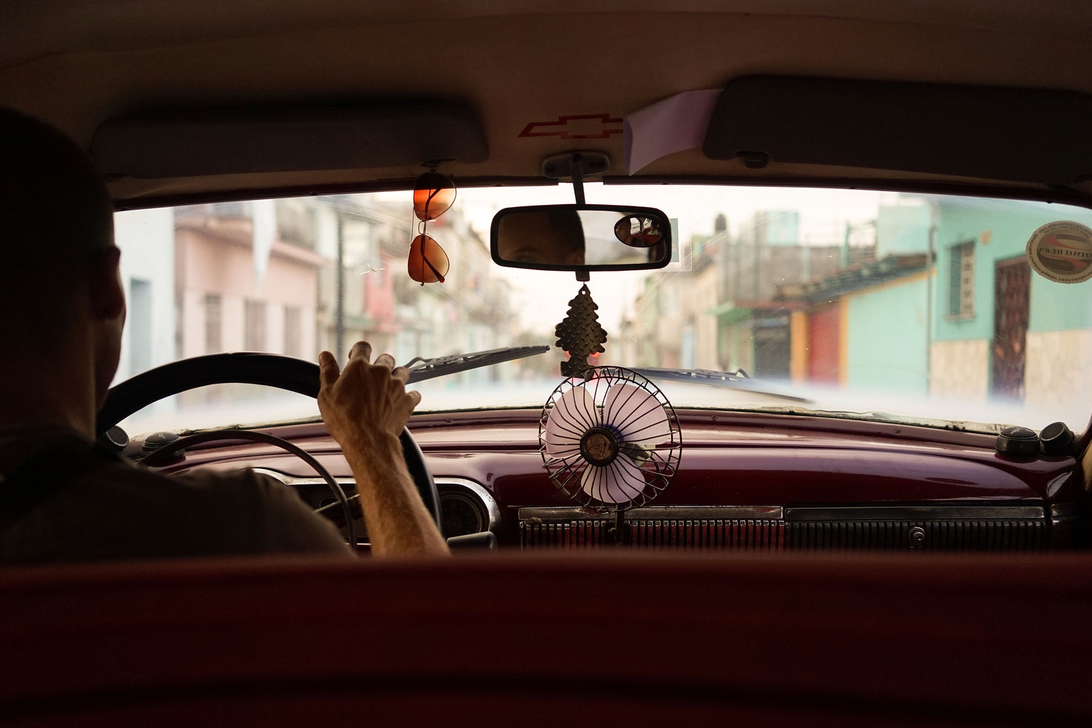 Cuba Taxi Driver Print – Vintage Car, Havana Street Scene (signed) - Etsy