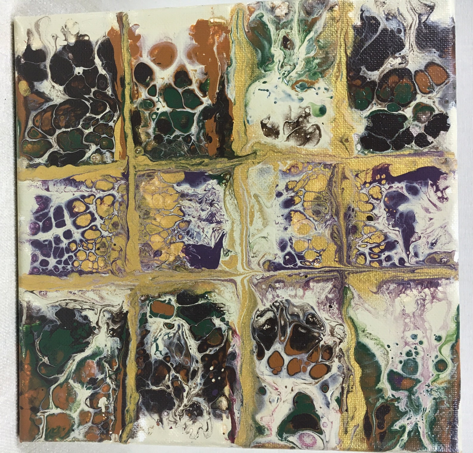 Peinture en damier en couleurs naturelles - Etsy France