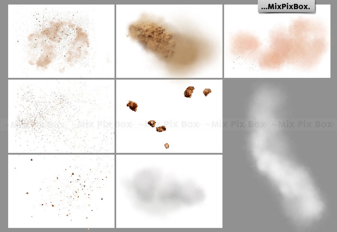 Dirt Explosion Photo Overlays - Etsy