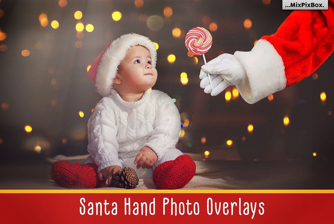 Santa Hand PNG Overlays - Etsy