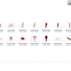 Wounds and Scars Photo Overlays - Etsy