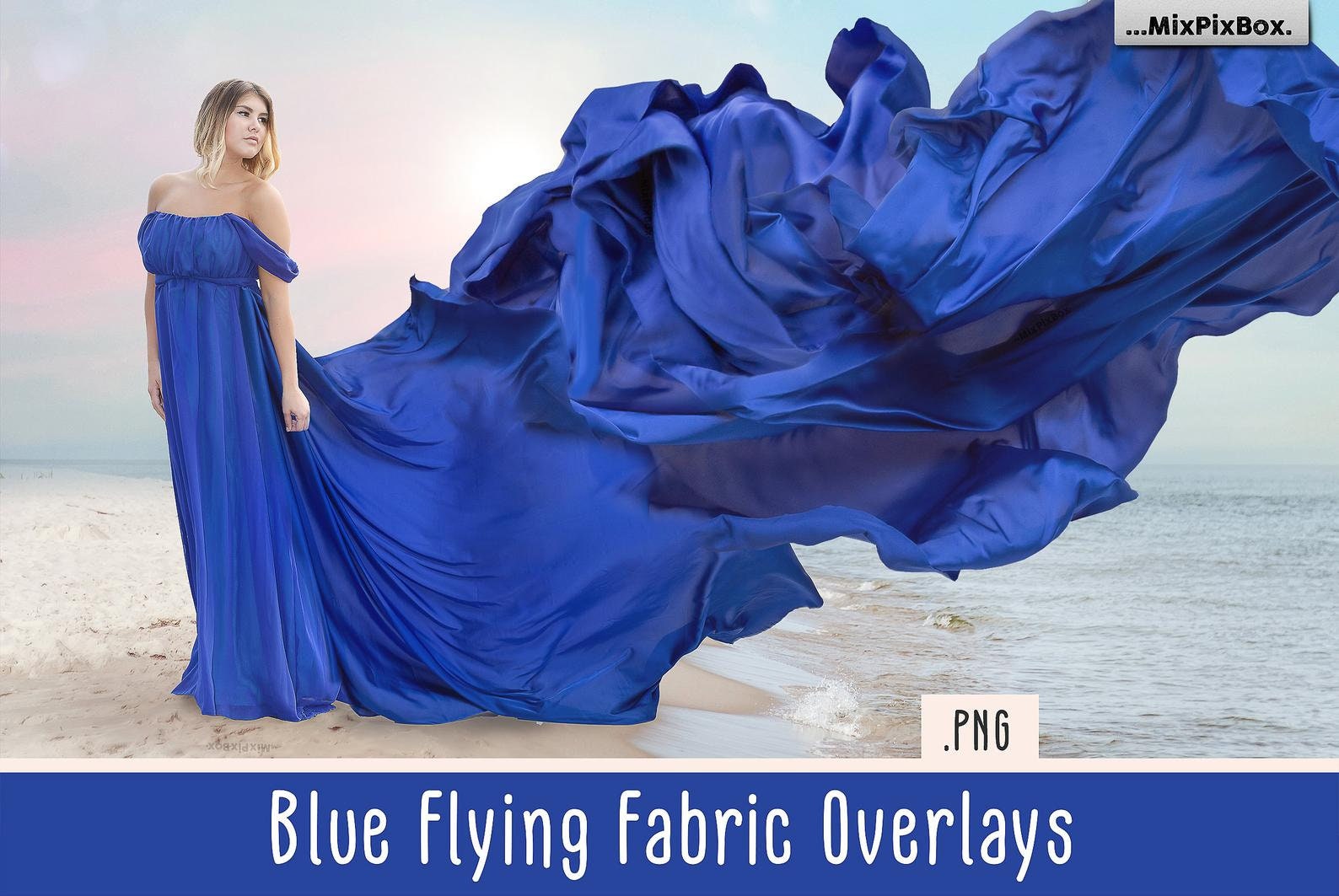 Blue Flying Fabric Overlays - Etsy